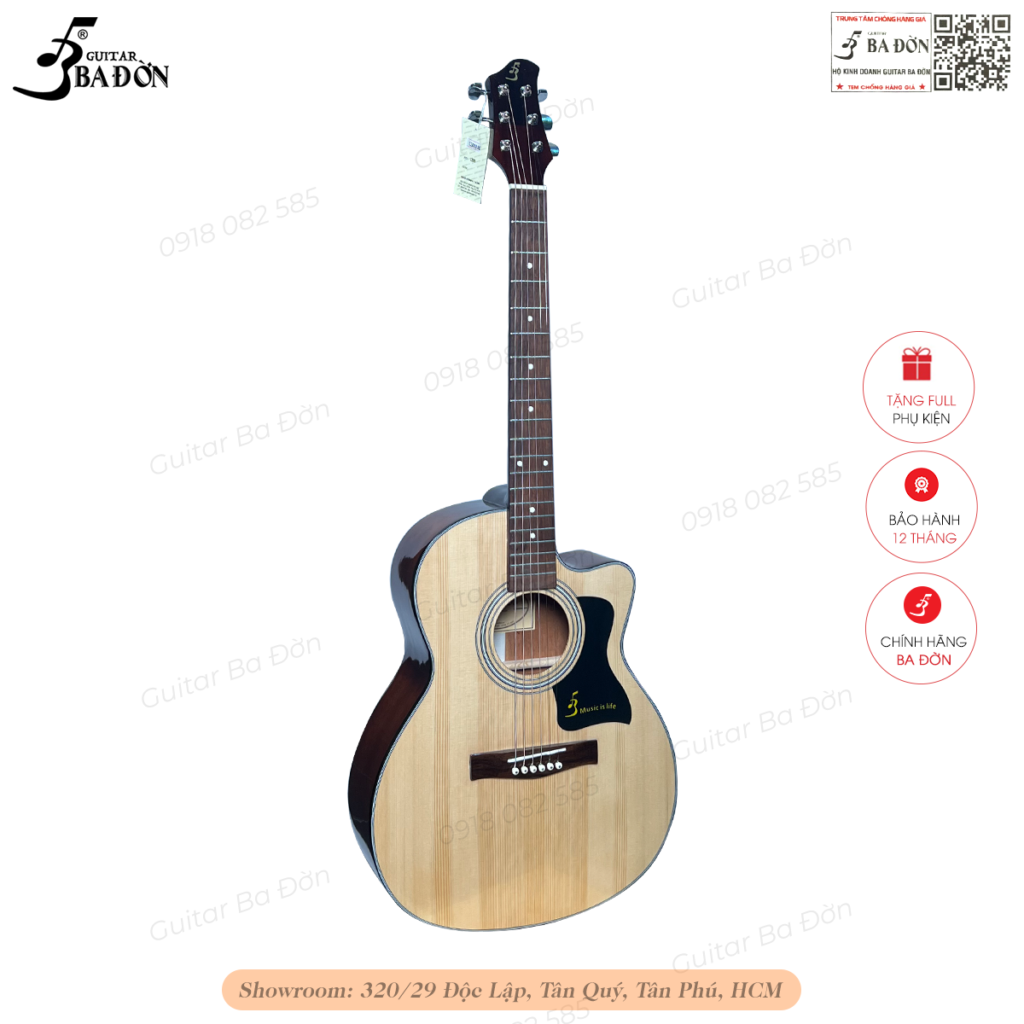 Đàn Guitar Acoustic J-100 - Đàn Guitar